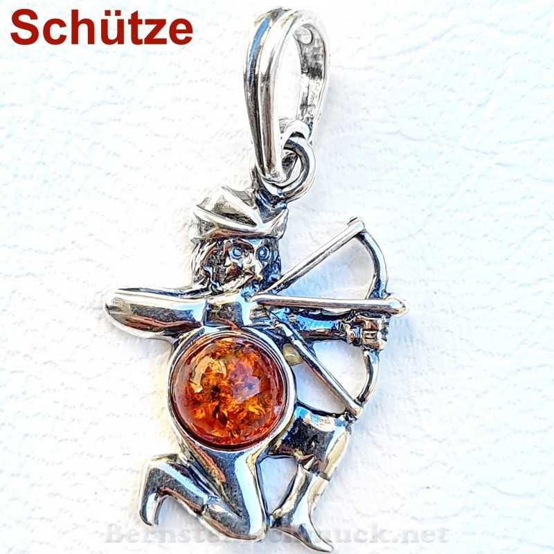Sternzeichen Bernstein-Anhänger Zodiac-Zeichen Silber-925 Sternzeichen ...